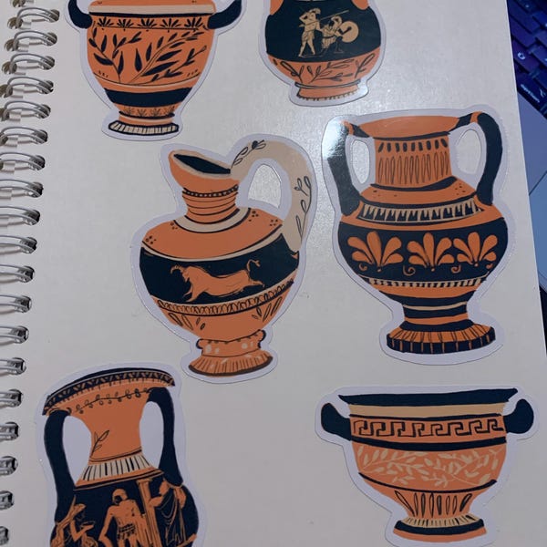 Amphora Sticker Pack | Ancient Greece Stickers | Ancient Greek Art ...