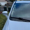 CUSTOM TEXT Script VERTICAL Windshield Vinyl Side Decal Sticker Car ...