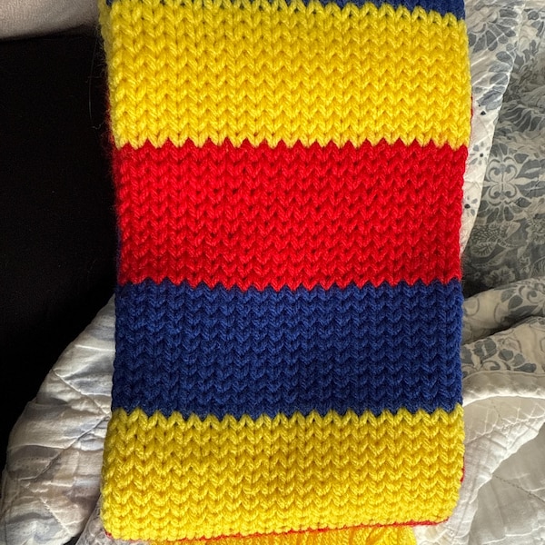 Deku All-might Style Scarf Acrylic Handmade Knit Mha Fans Version 2 - Etsy