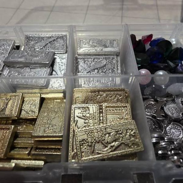 50 Gold Metal Trade Bars, Game Coins, TTRPG Accessories, Dungeons and ...