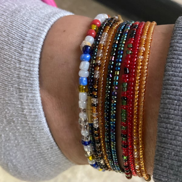 Beaded Anklets - Assorted Colors - African Jewelry - Anklets - Pastel ...