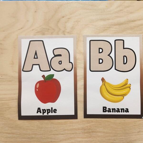 Printable Alphabet Flash Cards Colorful English Alphabet Cards for ...