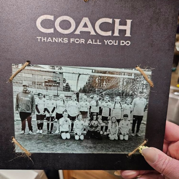 Personalized Coach Photo Frame: Team Signing Gift, Soccer, Football ...