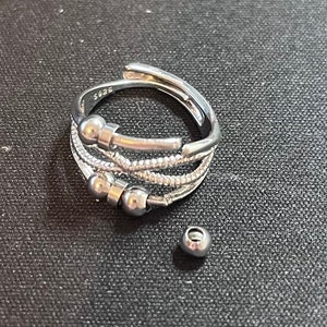Silver Fidget Ring Lotus Spin Ring Anxiety Ring Gift for Her Daughter ...