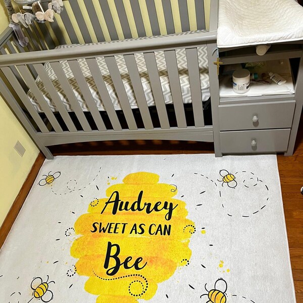 Personalized Tractor Rug Monogrammed Playroom Mat Customized Nursery ...