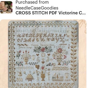 PDF INSTANT DOWNLOAD Editable & Printable Cross Stitch Pattern ...