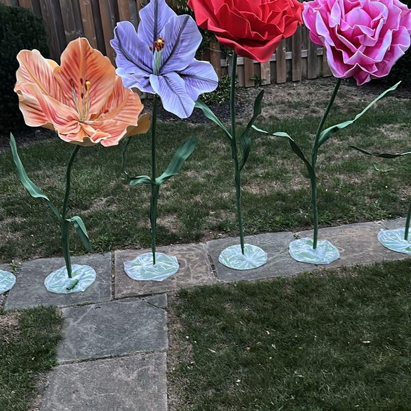 Giant Water Lily Flower Oversized Paper Flower Head 3 Pieces Set for ...