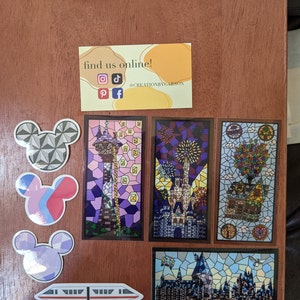 Stained Glass Themed Bookmarks London Venice Tulip - Etsy