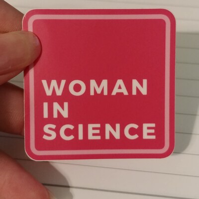 Woman in Science, Vinyl STEM Sticker, Biology, Chemistry, Gift for ...