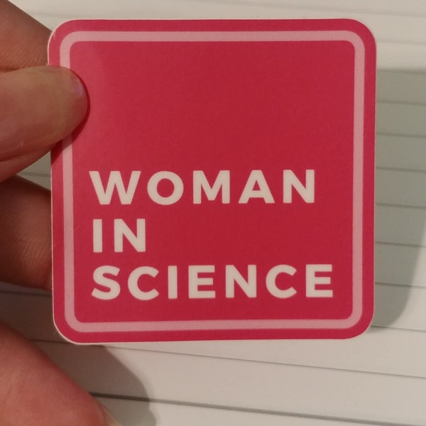 Woman in Science, Vinyl STEM Sticker, Biology, Chemistry, Gift for ...