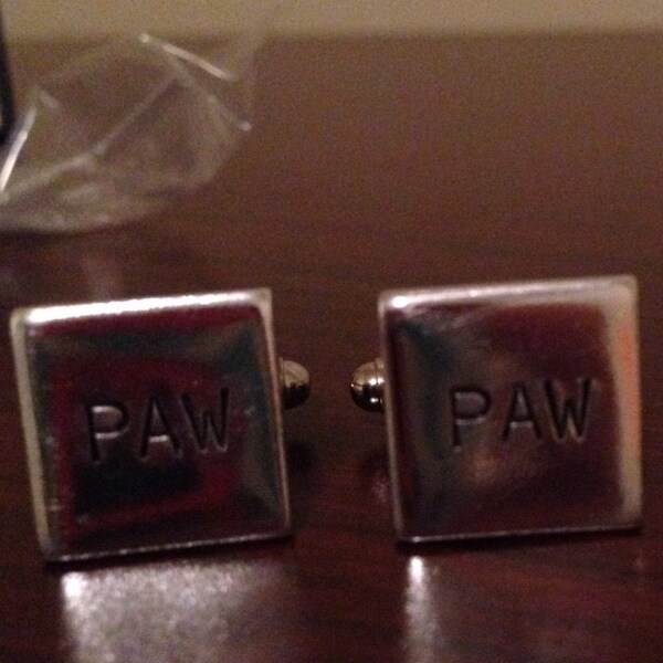 Personalized Cufflinks - Square Initial Cufflinks - Aluminum Custom ...