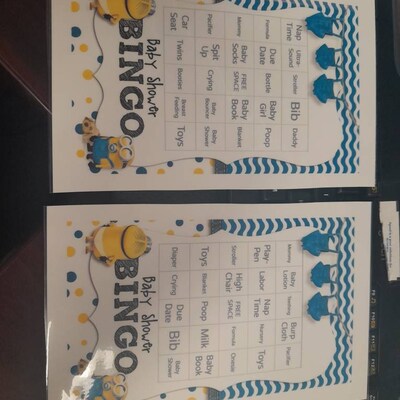 Digital Printable Minion Baby Shower Diaper Raffle - Etsy