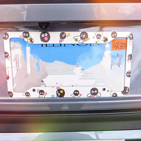 Kiki's Delivery Service Inspired Soot Sprite Cute License Plate Frame ...