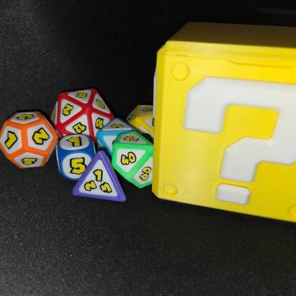 Dnd Dice Set Mario Themed - Polyhedral Dice for RPG - D4 D6 D8 D10 D ...