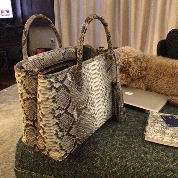 Blue Bag #python Bag #snakeskin Purse #gift for Her #fashion Bag #blue ...