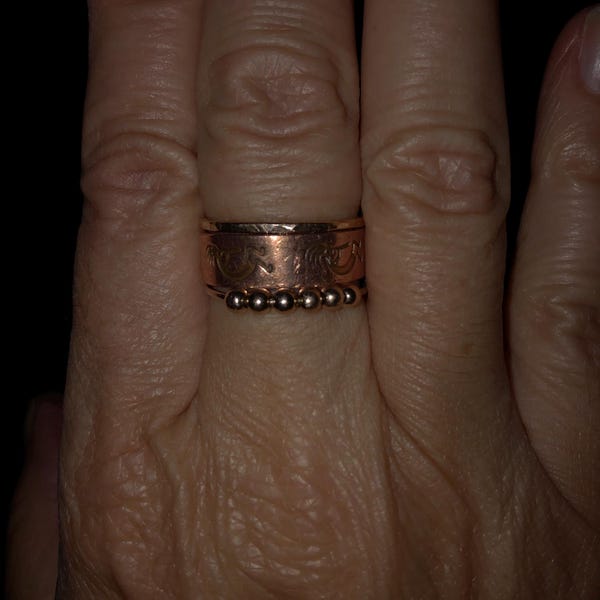 Mixed Metal Wrap Ring, Wraparound Ring, Gold or Sterling Silver Ring ...