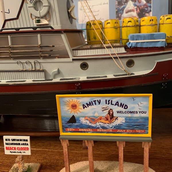Jaws Billboard Amity Island Sign - Etsy