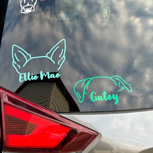 Custom Dog Ear Decals Laptop Decal Car Decal Cup Decal Dog Lover ...