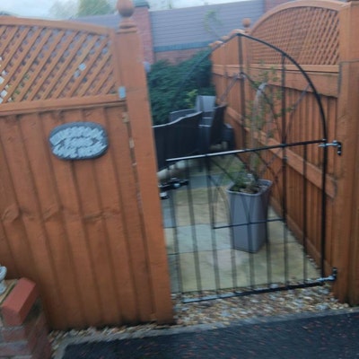 Manor Ball Finial Metal Garden Fence Panel 1830mm GAP X 915/1220mm High ...