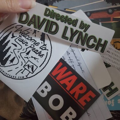 DIRECTED by DAVID LYNCH Stickers 5-pack Twin Peaks Postcard free ...