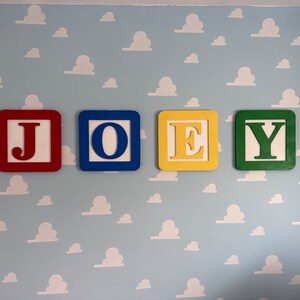 Toy Story Style Wooden Alphabet Blocks. Name Blocks. - Etsy