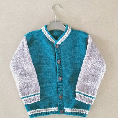 Back to School Kids Jacket Knitting Pattern Varsity Jacket Letterman ...