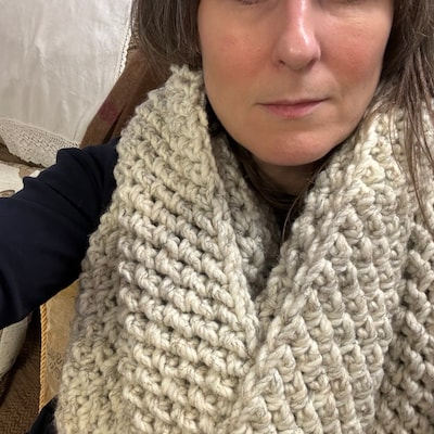 CROCHET PATTERN Crochet Infinity Blanket Scarf, Chunky the Jacmel - Etsy