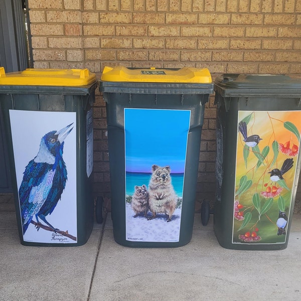 Stunned Emu Wheelie Bin Sticker - Etsy