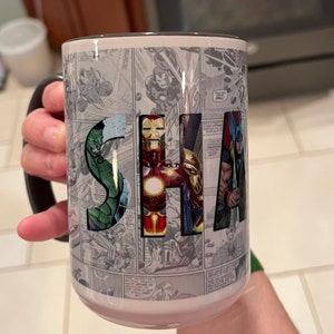 Personalized Name Marvel Gifts for Men Avengers Coffee Mug Customized ...