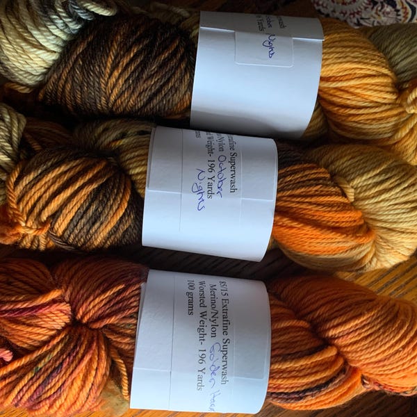 Beach Fade Set Three Skeins Hand Dyed Yarn on Superwash Merino - Etsy