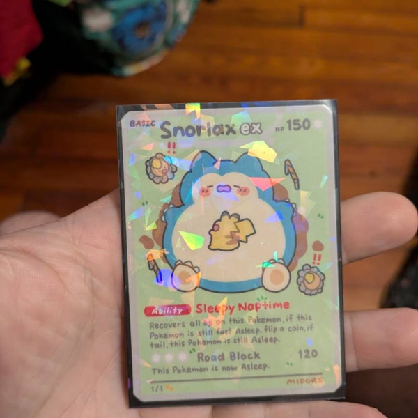 Snore EX Custom Fanmade Card | Holographic Collectible Card | Vinyl ...