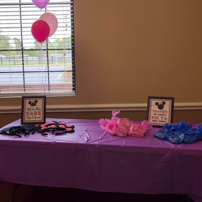 Minnie Mouse Party Signs in Light Pink Instant Download Minnie Mouse ...