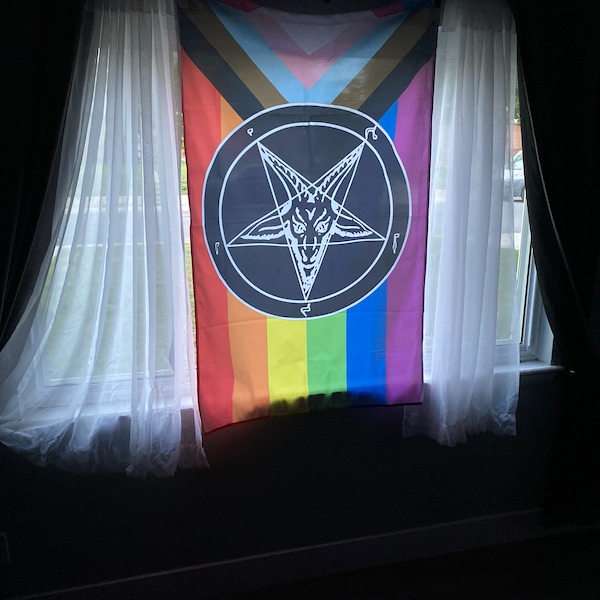 Baphomet Progressive Pride Flag - Etsy