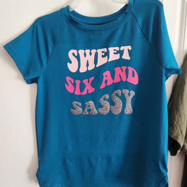 6th Birthday SVG PNG, Girls Sixth Birthday, Sweet Six and Sassy, Retro ...