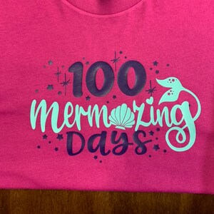 100 Mermazing Days Svg, Magical Days of School Svg, Mermaid Girl Svg ...