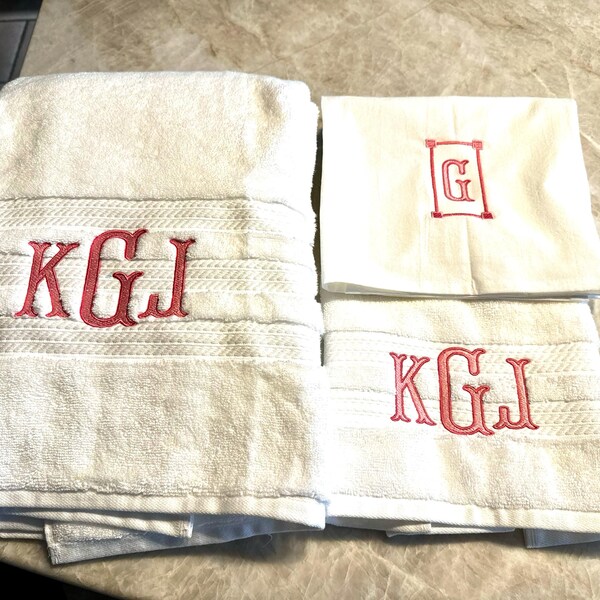 Fishtail Monogram 2 Color Embroidery Font, 5 Sizes 8 Formats + BX ...