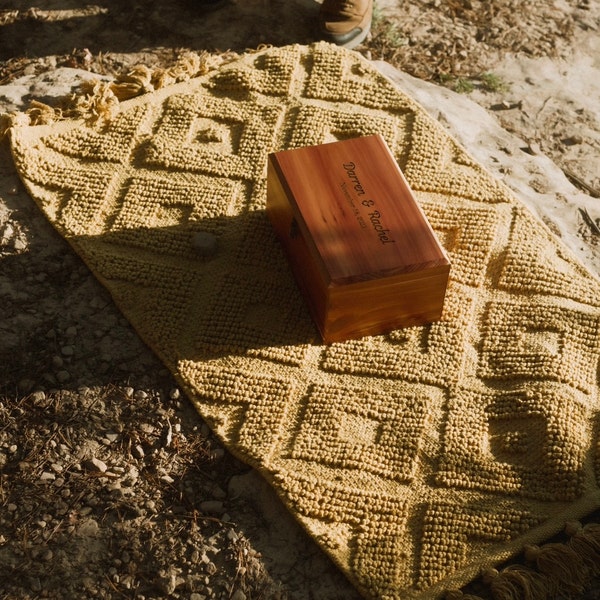 The Perfect Box | 12" X 8" Engraved Wood Box With Lock, Engraved Cedar ...