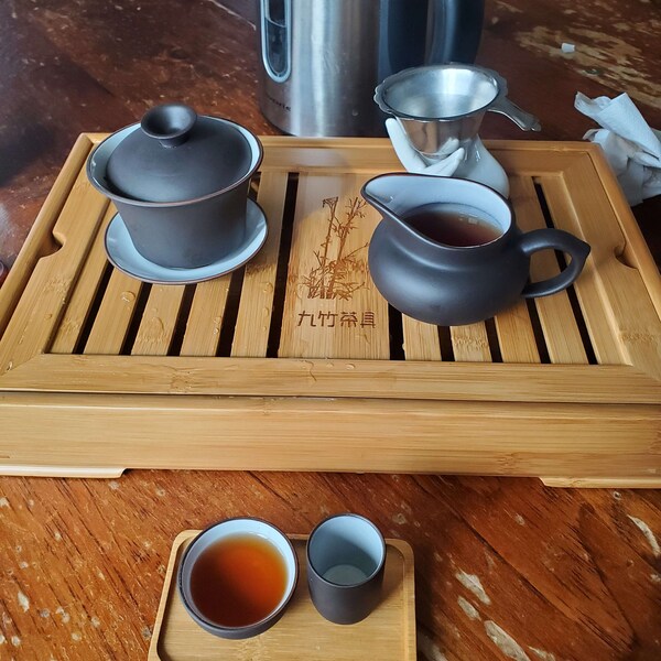 Travel Gong Fu Chinese Tea Set Bird Flower - Etsy