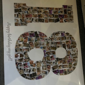 Digital Personalised Photo Collage, Rectangle Shape Collage, Photo Gift ...