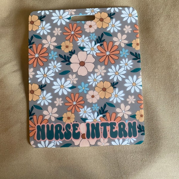 Mental Health Badge Buddy, Floral Badge Backer, RN Badge, Badge Buddy ...