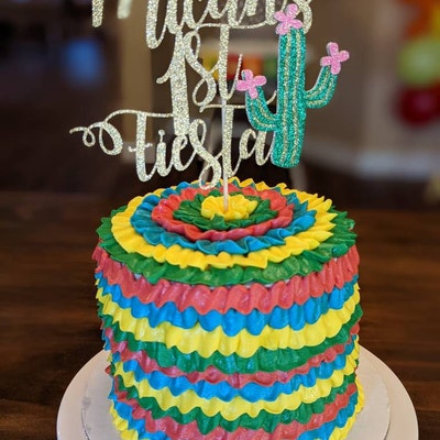 1st Fiesta Cake Topper, 1st Birthday Fiesta Topper, Personalized Fiesta ...