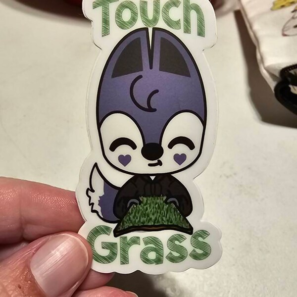 Sticker - Wolf Chan Touch Grass (stray Kids Kpop) - Etsy