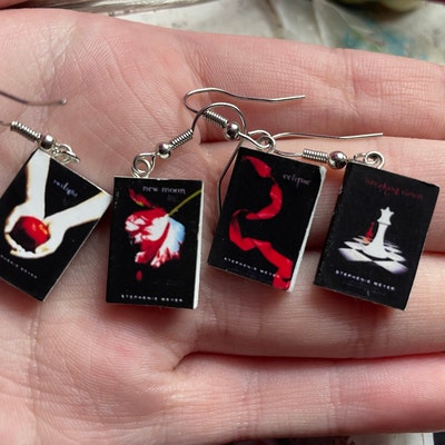 Miniature Book Earrings in Twilight Saga Style From the Earring Library ...