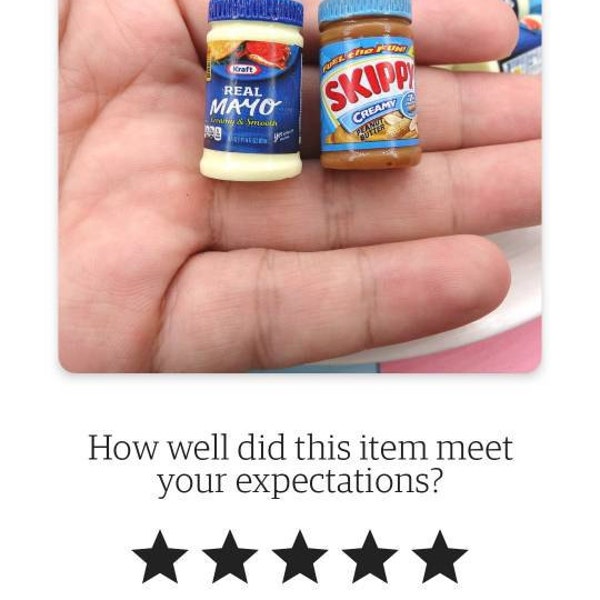 Mini Peanut Butter Mayo Mini Mayonnaise Fake Condiment Mini Jar Food ...