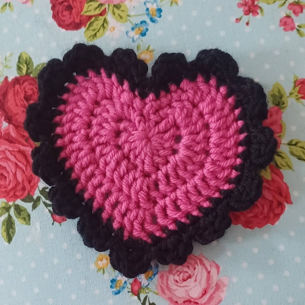 CROCHET PATTERN - Easy Heart Coaster Crochet Pattern Cute Valentine's ...