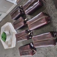 Personalized Full Grain Leather Dopp Kit Premium Gifts for Him ...