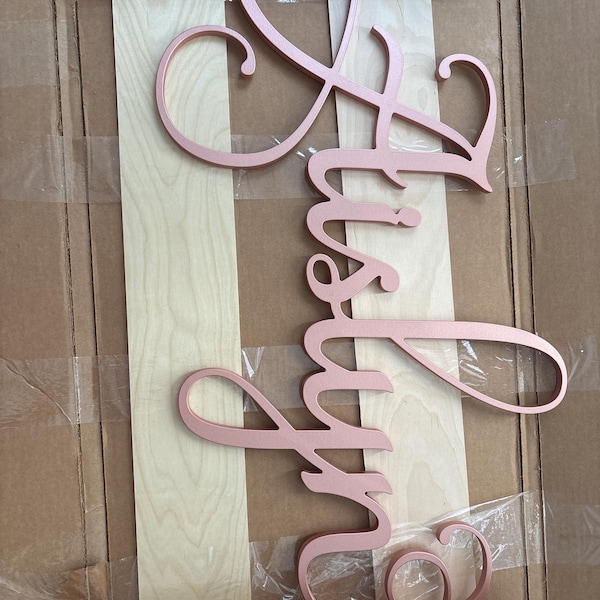 Decorative Elegant Wooden Name Wall Hanging Letters Everly Name Nursery ...