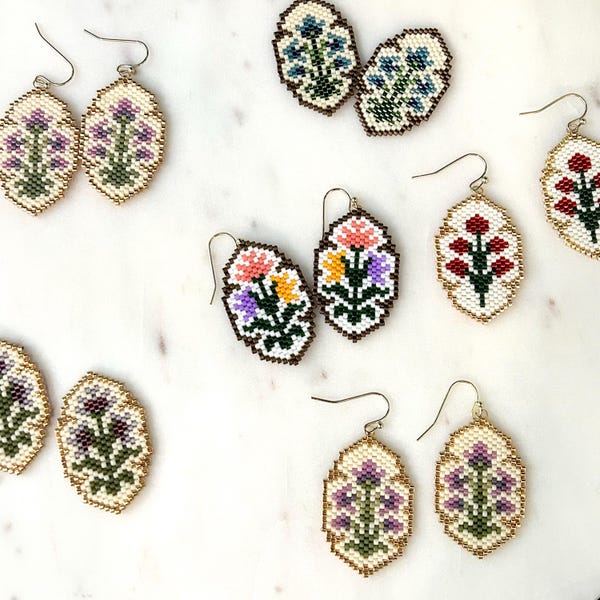 Beading PATTERN - Statement Fringe Earrings "leopard Rosettes", Animal ...