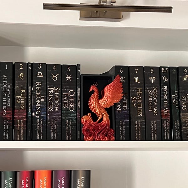 Emerging Phoenix Bookend/book Nook | Bookish Decor | Unique 3D Printed ...