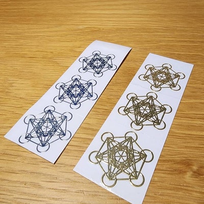 8 Celestial Alignment Solar Seal Orgonite Metal Sticker Sacred Geometry ...